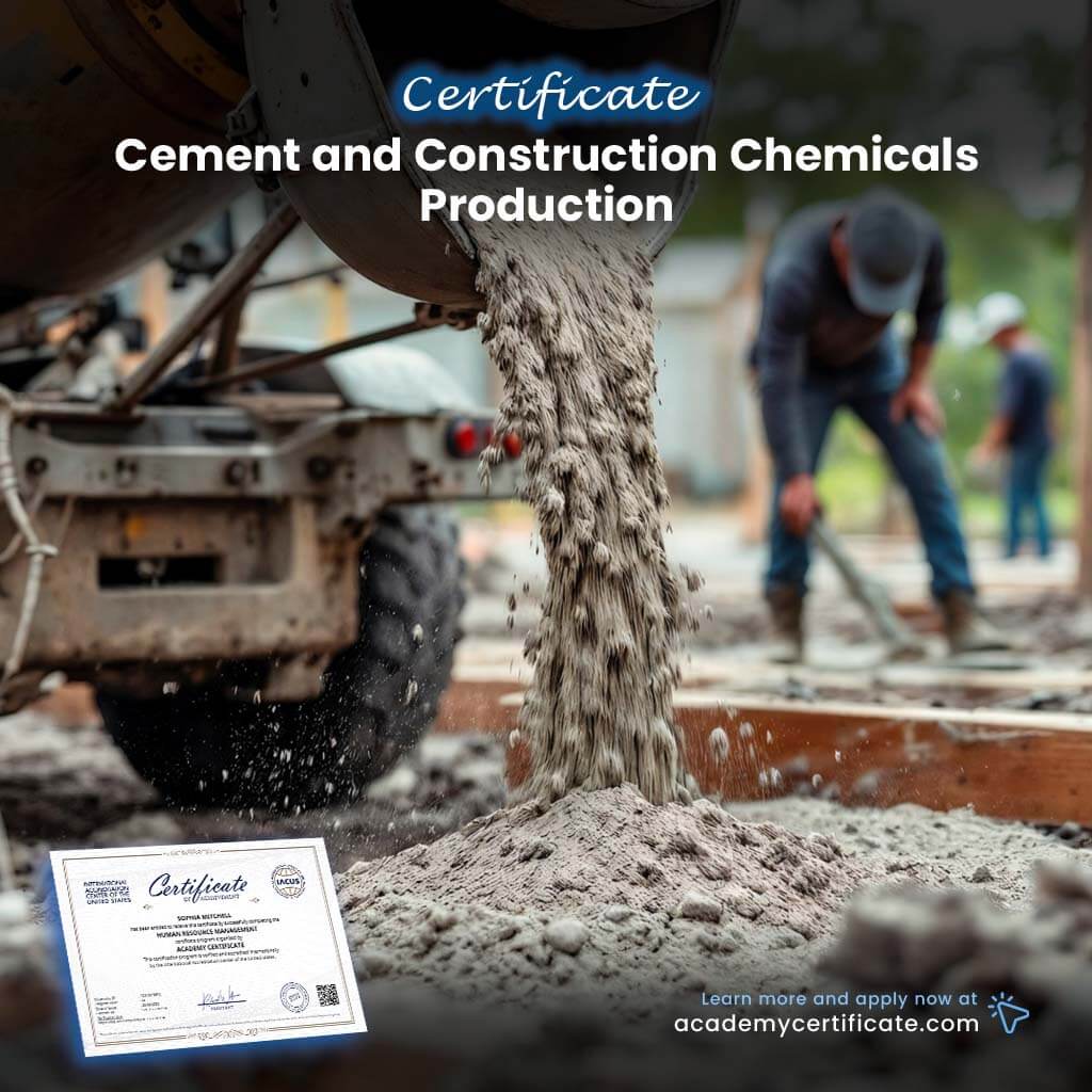 Certificado de Producción de Cemento y Productos Químicos para la Cons ...
