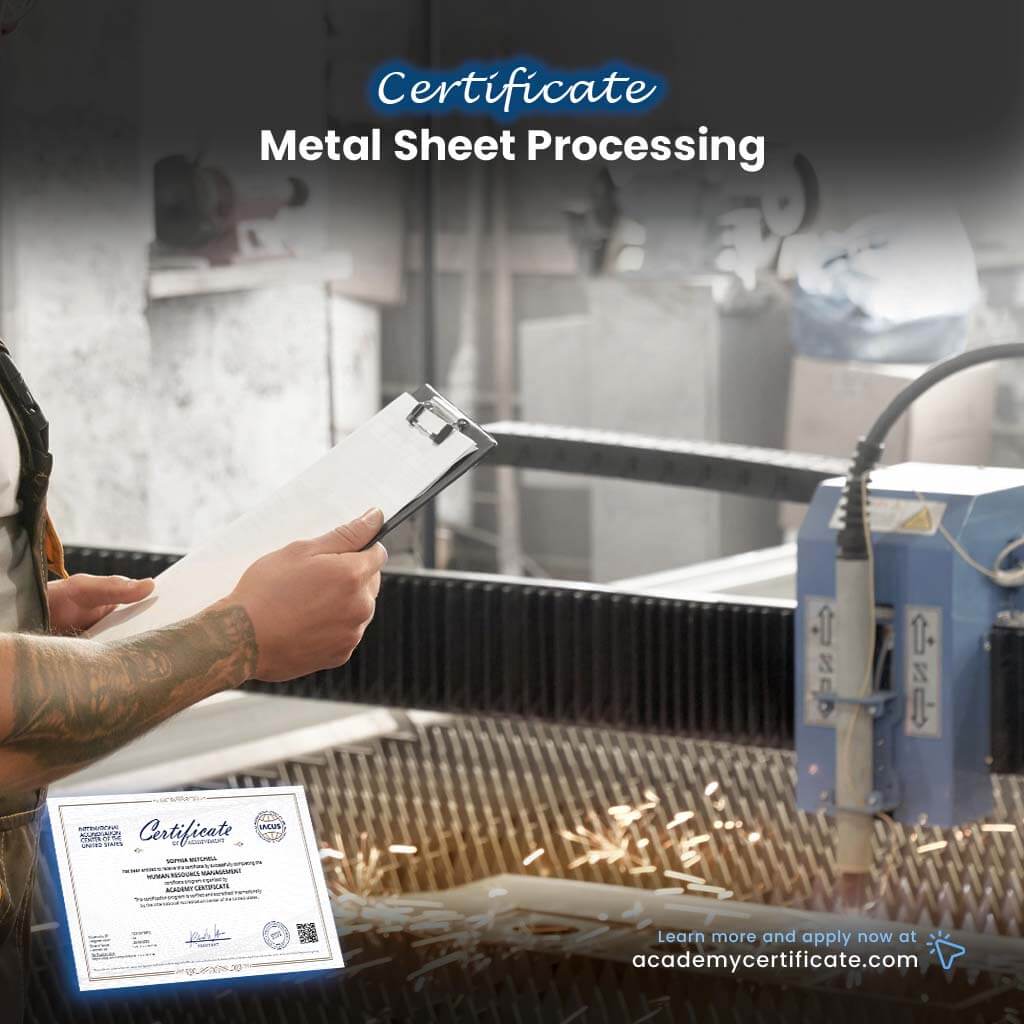 Metal Sheet Processing Certificate– Academy Certificate